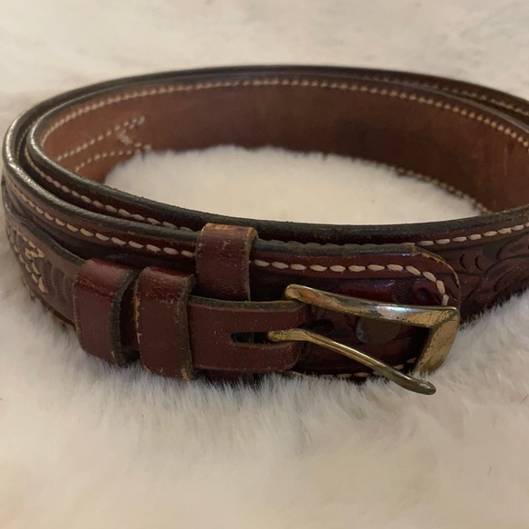 Justin Boots | Accessories | Justin Mens Floral Tool Taper Western Belt ...